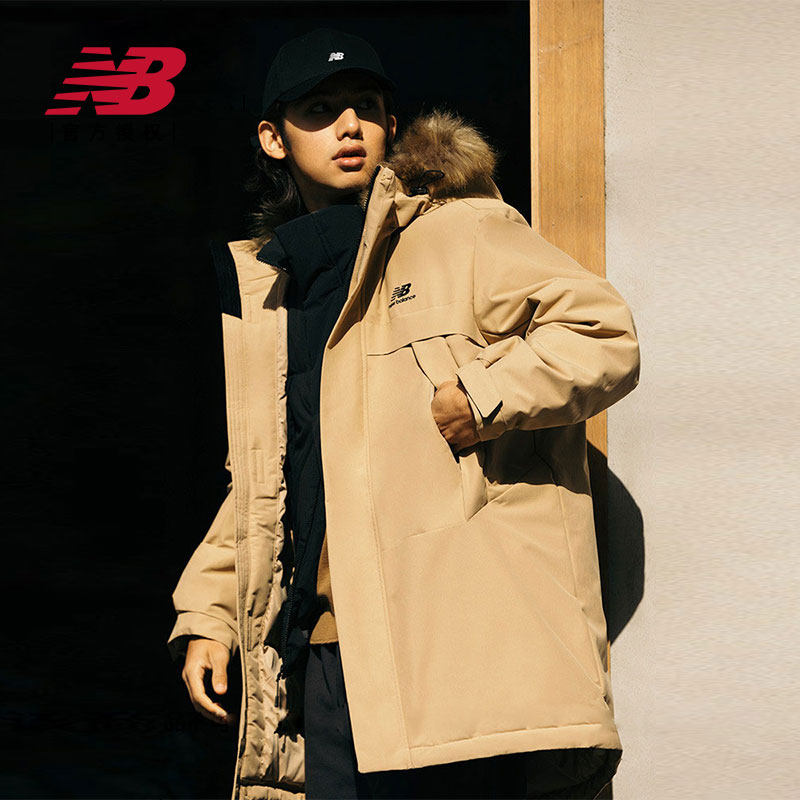 New Balance NB官方22新款男女款休闲连帽鸭绒保暖羽绒服5PC44303_虎窝淘