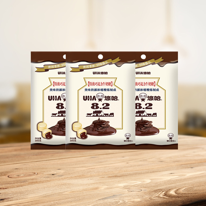 UHA悠哈硬糖奶糖300g结婚喜糖果高档特浓草莓巧克力椰子清凉休闲_虎窝淘