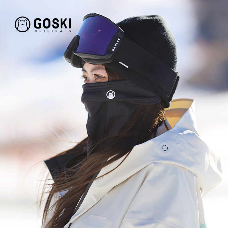 GOSKI新款单板滑雪套头护脸速干防风保暖透气可戴头盔滑雪装备女_虎窝淘