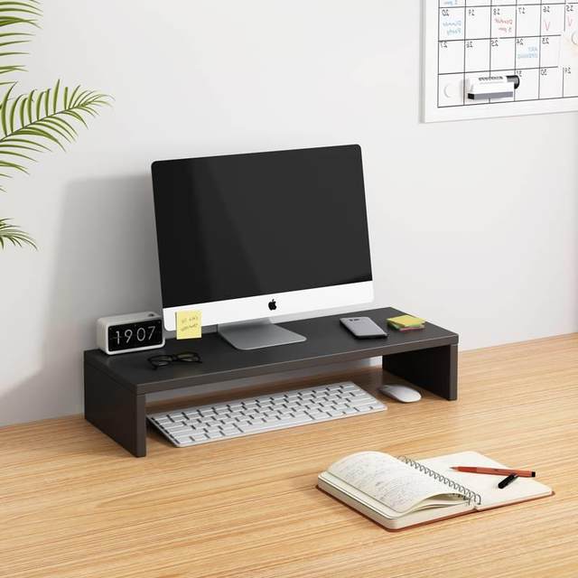 Desktop computer elevated monitor support shelf display screen raised ...