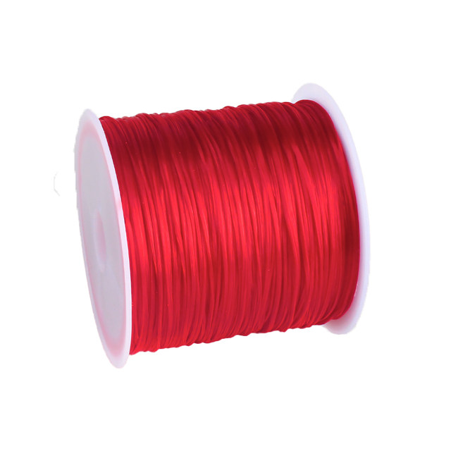 Imported flat silk elastic thread through crystal beads bracelet ...