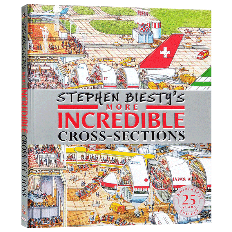 英文原版精装 Stephen Biesty's More Incredible Cross-sections更多不可思议的大剖面 25周年版 ...
