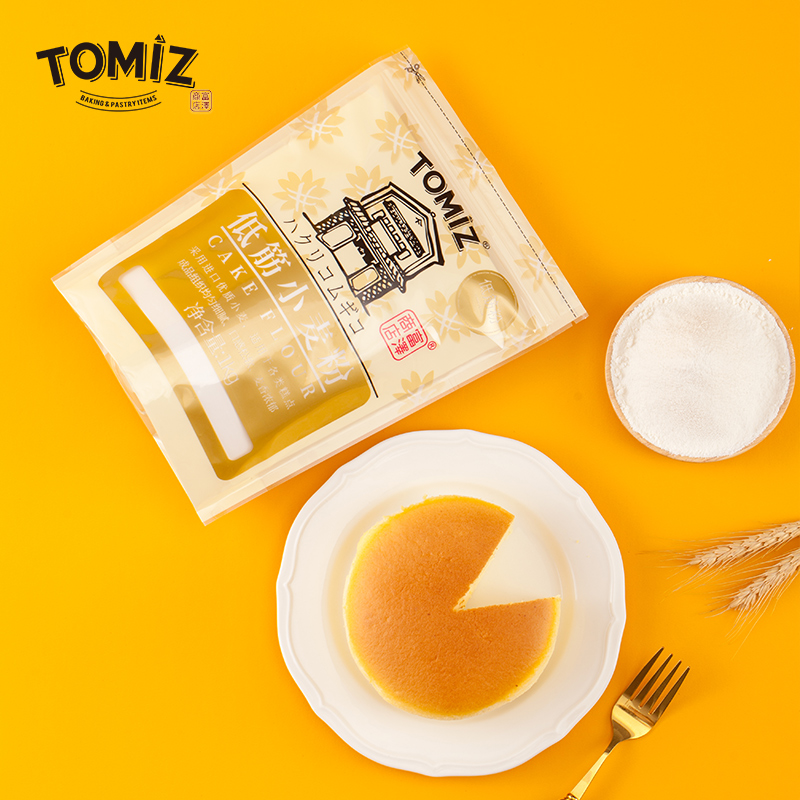 TOMIZ富泽商店低筋小麦粉1kg家庭用烘焙低筋面粉蛋糕慕斯饼干糕点_虎窝淘