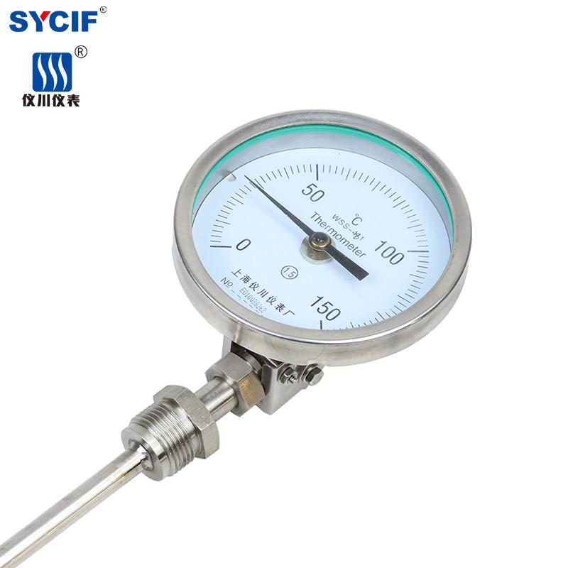 上海仪川万向型不锈钢双金属温度计温度WSS-481/581工业管道锅炉_虎窝淘