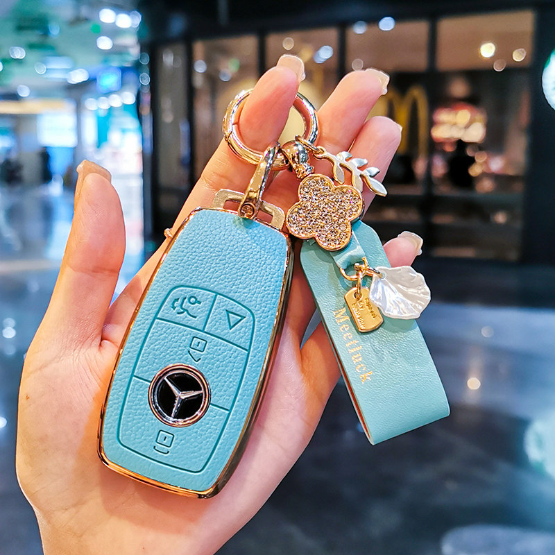 适用于奔驰GLS450钥匙套GLE350壳4MATIC海外进口车400包GLC300扣_虎窝淘