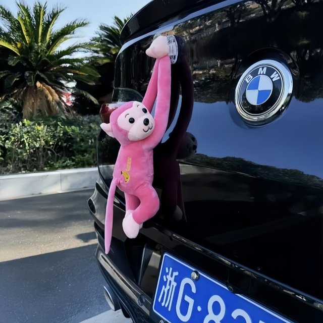 Funny car rear doll car outside the car, the vehicle is fast ...