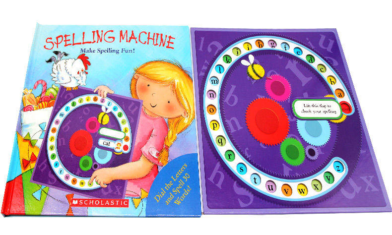 神奇的拼写机器英文原版 Spelling Machine学乐神奇的英文拼字图解书英语单词拼读游戏趣味转转书精装大开本英文版进口书籍_虎窝淘