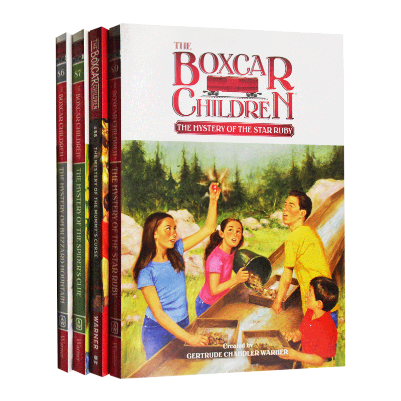 英文原版棚车少年86-90册全套 The Boxcar Children Mysteries Books 86-90进口英语章节桥梁书籍美国 ...