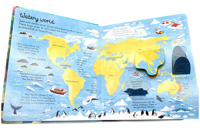 尤斯伯恩看里面系列4册英文原版绘本 Usborne Look Inside儿童太空海洋百科英文版英语科普读物精装纸板翻翻书进口原版书籍_虎窝淘