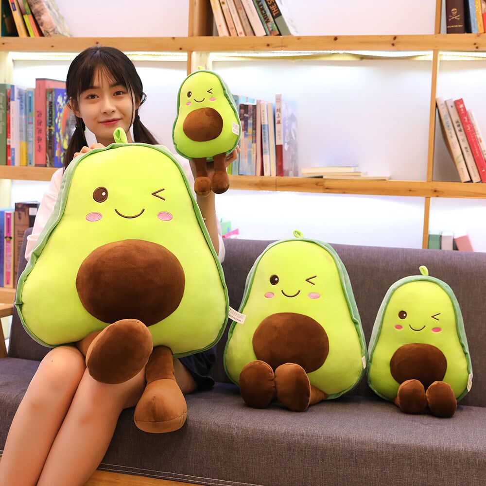 Avocado Food Plush Toys Shaped Fruit Series Cute Kiwi Stuff_虎窝淘