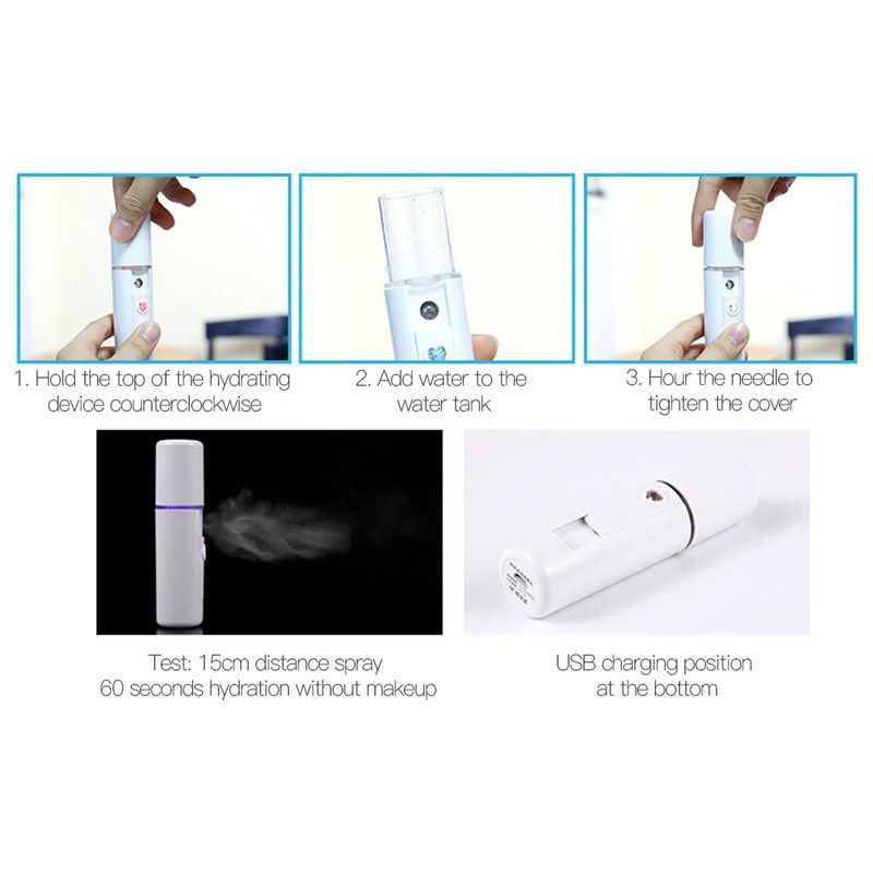 Mini Nano Mist Spray Steamer LCD Digital Facial Analyzer Ma_虎窝淘