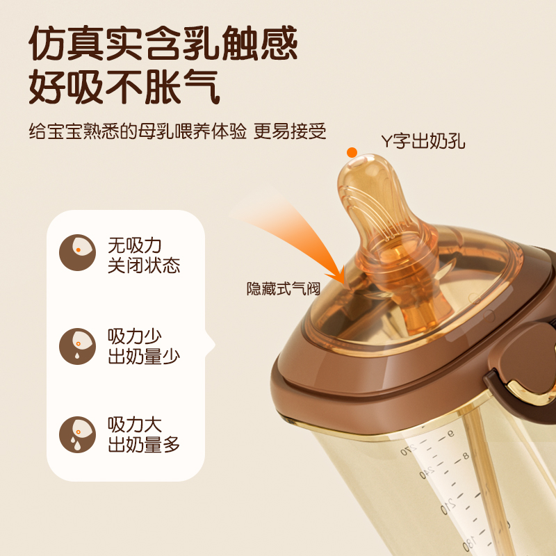Koradior翻盖奶瓶PPSU婴儿6个月1-2-3岁以上宝宝吸管杯直饮杯喝奶_虎窝淘