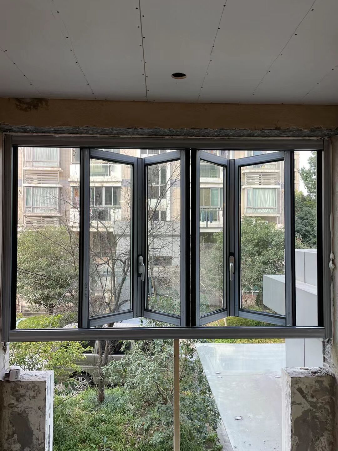 阳台折叠全景封窗断桥门窗左右推拉自由定制铝合金窗