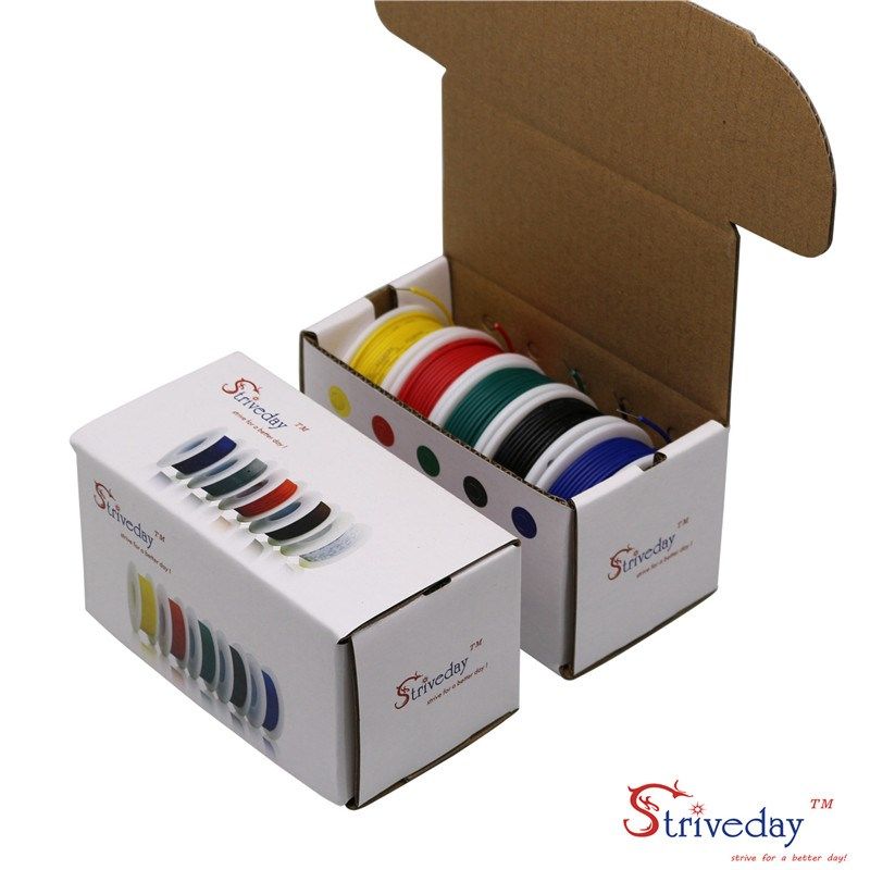 22AWG 40 m/box UL 1007 Cable line PCB Wire Tinned copper 5 c_虎窝淘