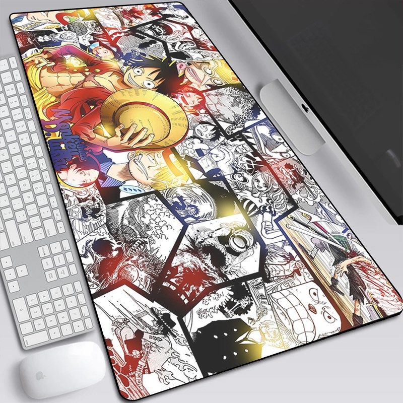 One Piece Gaming Mouse Pad Large Cartoon Anime Rubber Mouse_虎窝淘