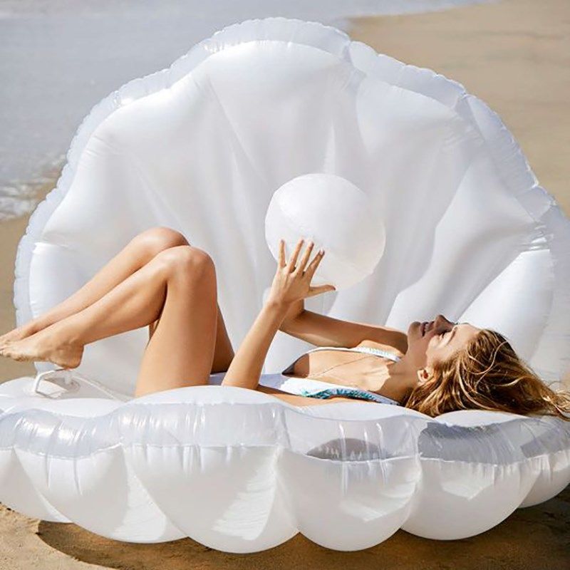 170*130*110CM Inflatable Seashell Pool Float Giant Inflatabl_虎窝淘
