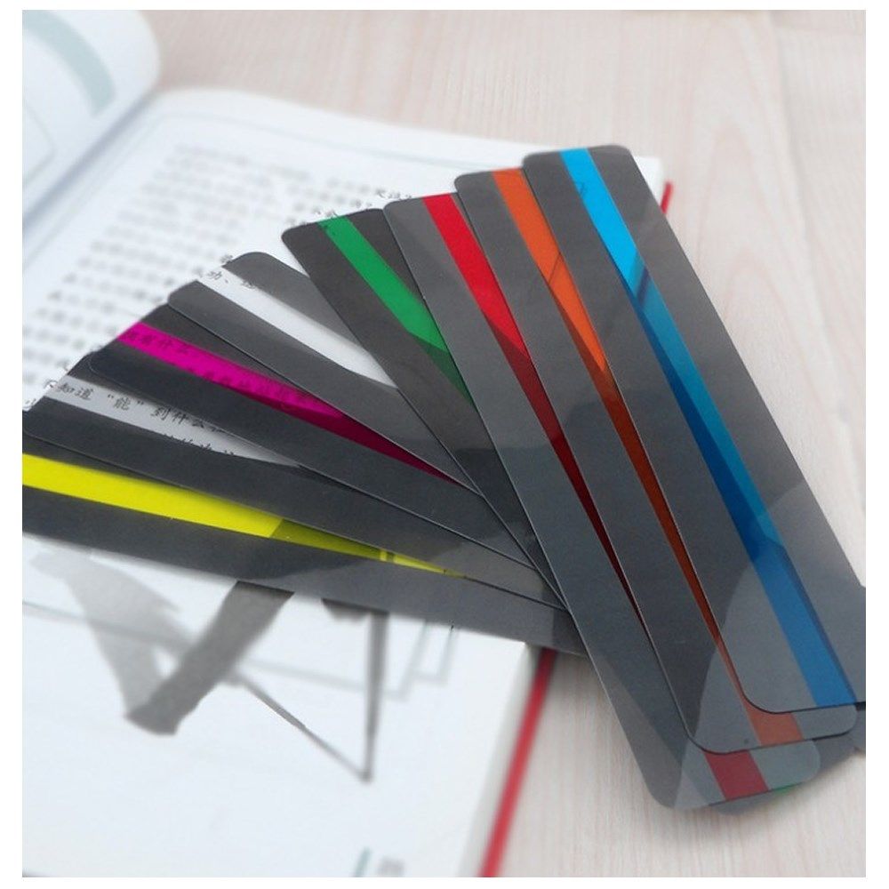 8 Pieces Reading Guide Strips Highlighter Colored Overlays B_虎窝淘