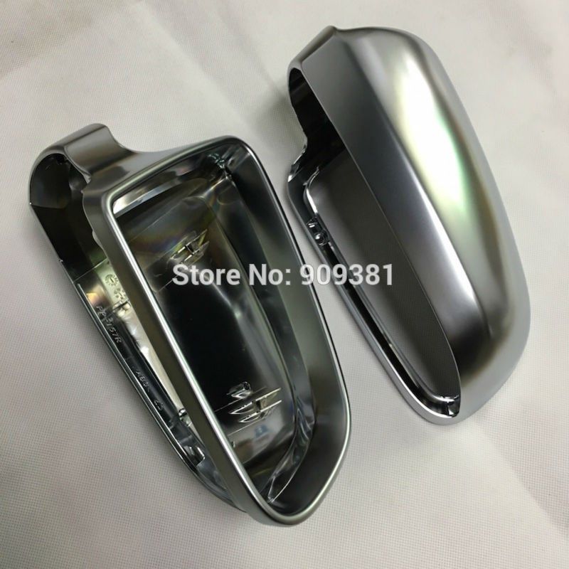 Matt Chrome Mirror Cover Rearview Side Mirror Cap S Line For_虎窝淘