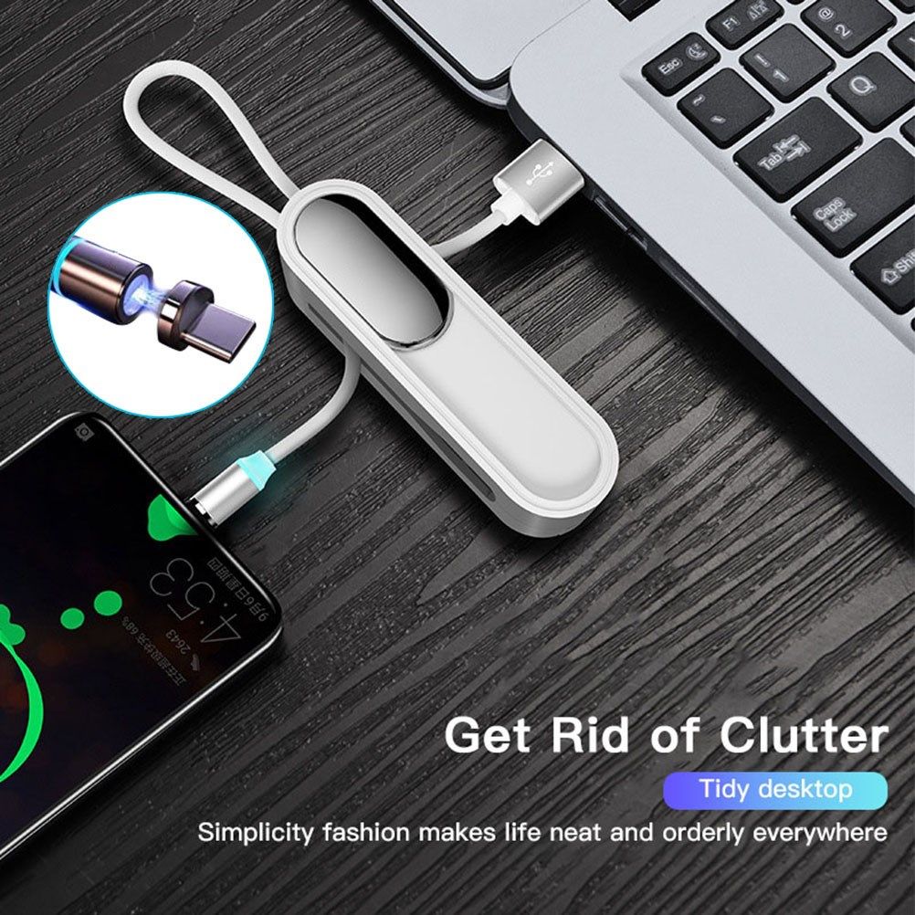 0.4M 3 In 1 USB Charge Cable for iPhone 12 USB Type C Magne_虎窝淘