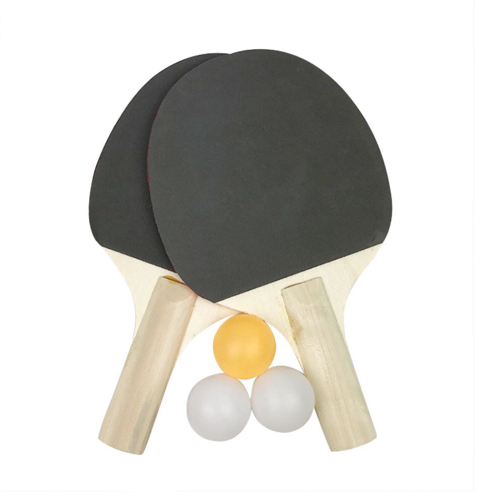 2 pcs Table Tennis Racket Set with 3 ball Play Ping Pong Pad_虎窝淘
