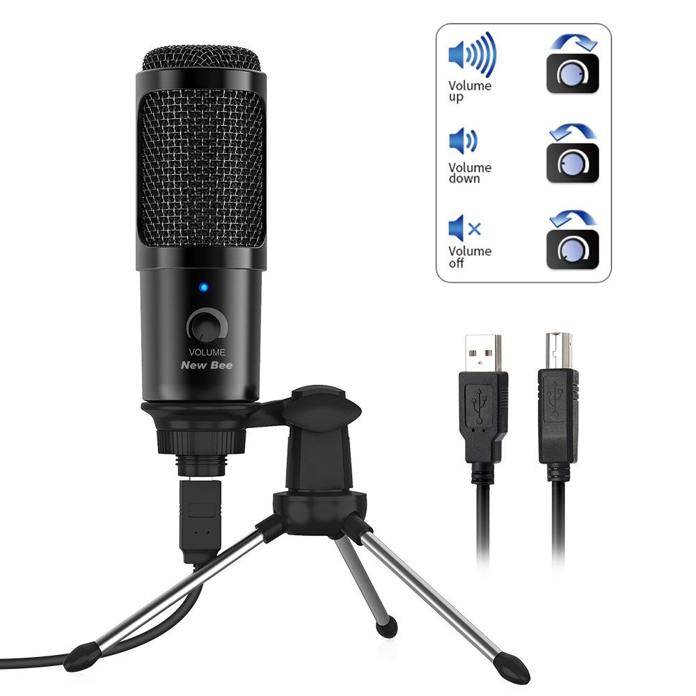 New Bee USB Microphone PC condenser Microphone Vocals Record_虎窝淘