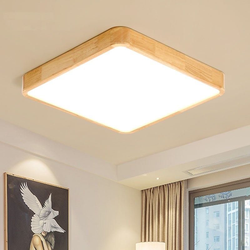 Wooden LED ceiling lighting ceiling lamps for the living roo_虎窝淘
