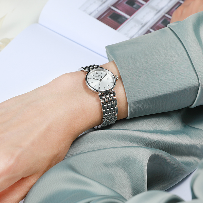 【自营】Mido美度都瑞系列女士石英腕表时尚小表盘手表瑞士女表_虎窝淘