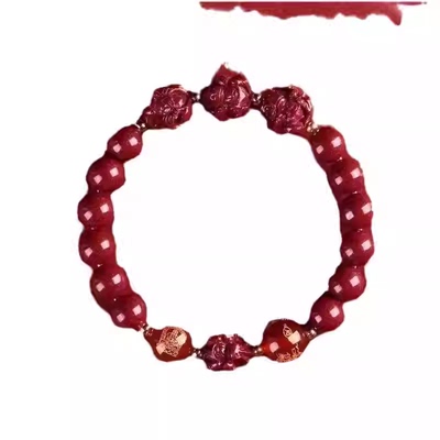 本命年2025蛇年仿朱砂手链三合六合手串十二生肖好运到手链手玩把