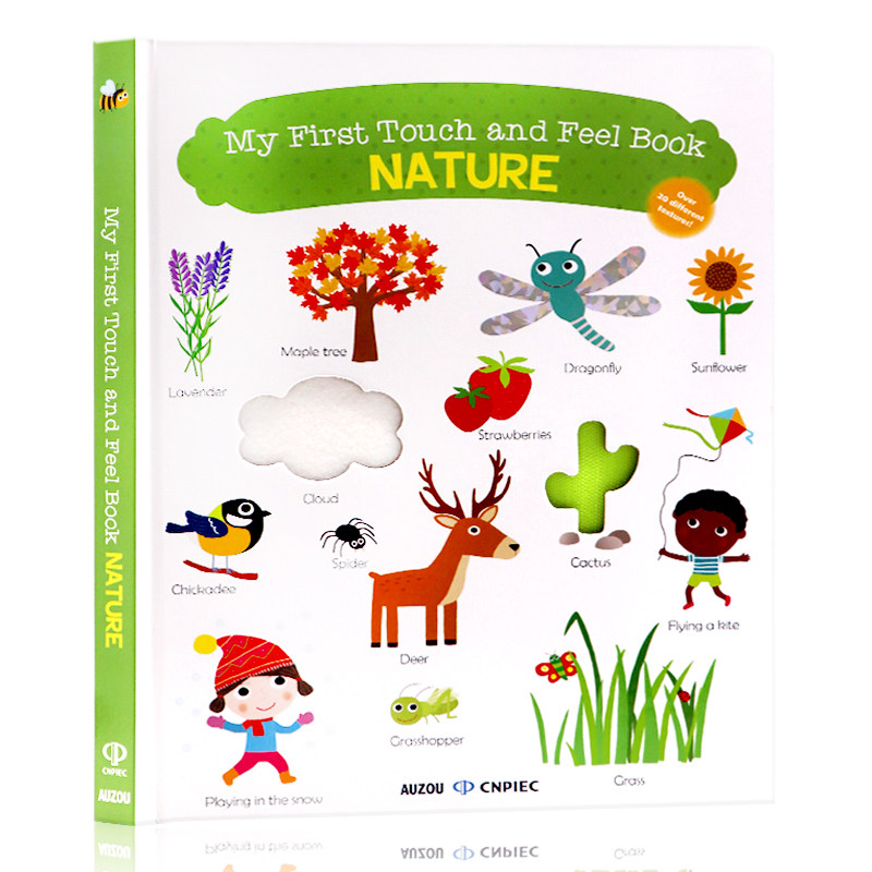 我的首本触摸书系列2册英文原版绘本My First Words touch and feel nature fairytale book感受 ...