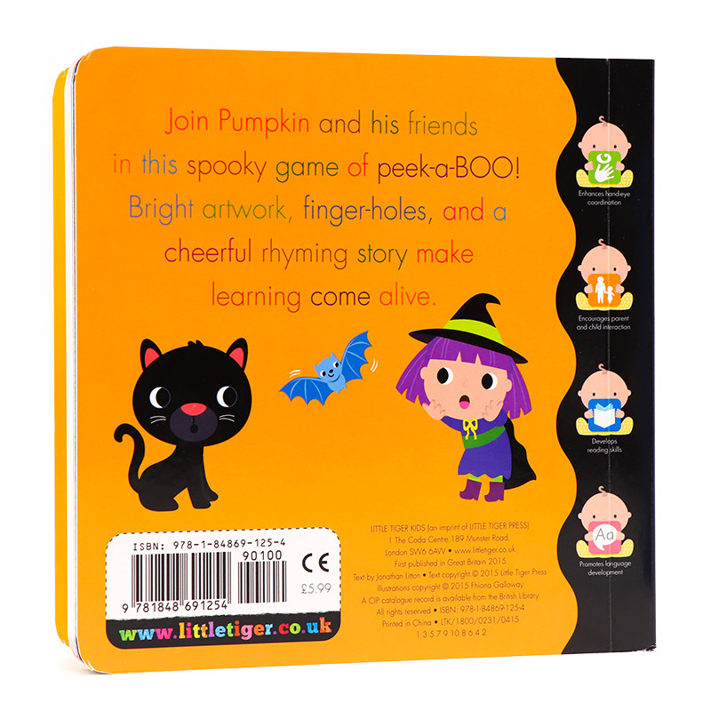 My Little World系列万圣节主题绘本躲猫猫 Boo A Book of Spooky Surprises英文原版进口图书亲子游戏 ...