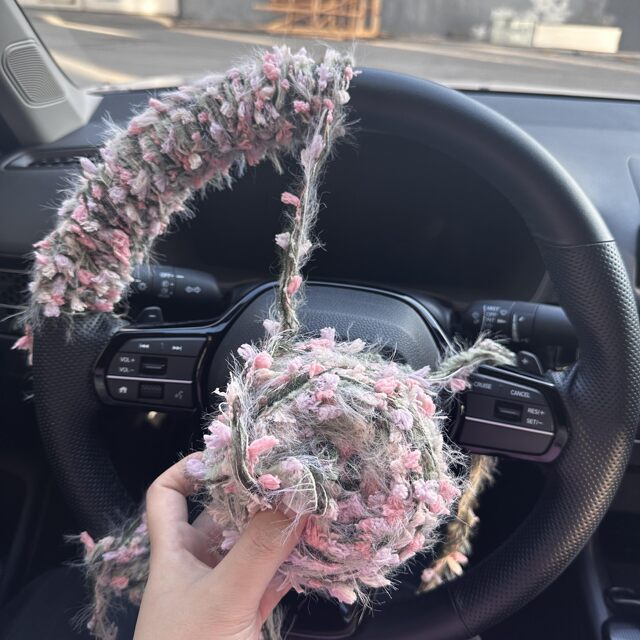 The new winter wool steering wheel entangled DIY handmade woven warm ...