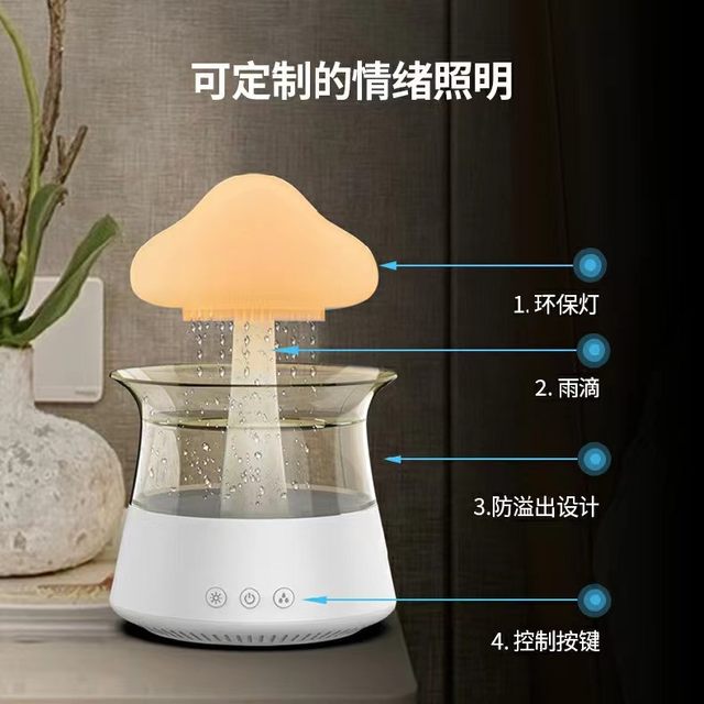 Cloud rain humidifier aromatherapy evaporative mushroom rain cloud ...
