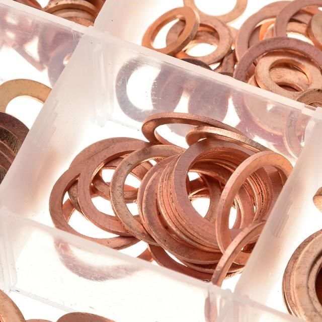 280PCS Solid Copper Washers Gasket Set M5-M20 Seal Flat Ring_虎窝淘