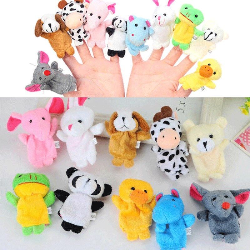 10Pcs/Pack Baby Kids Finger Animal Educational Story Toys Pu_虎窝淘