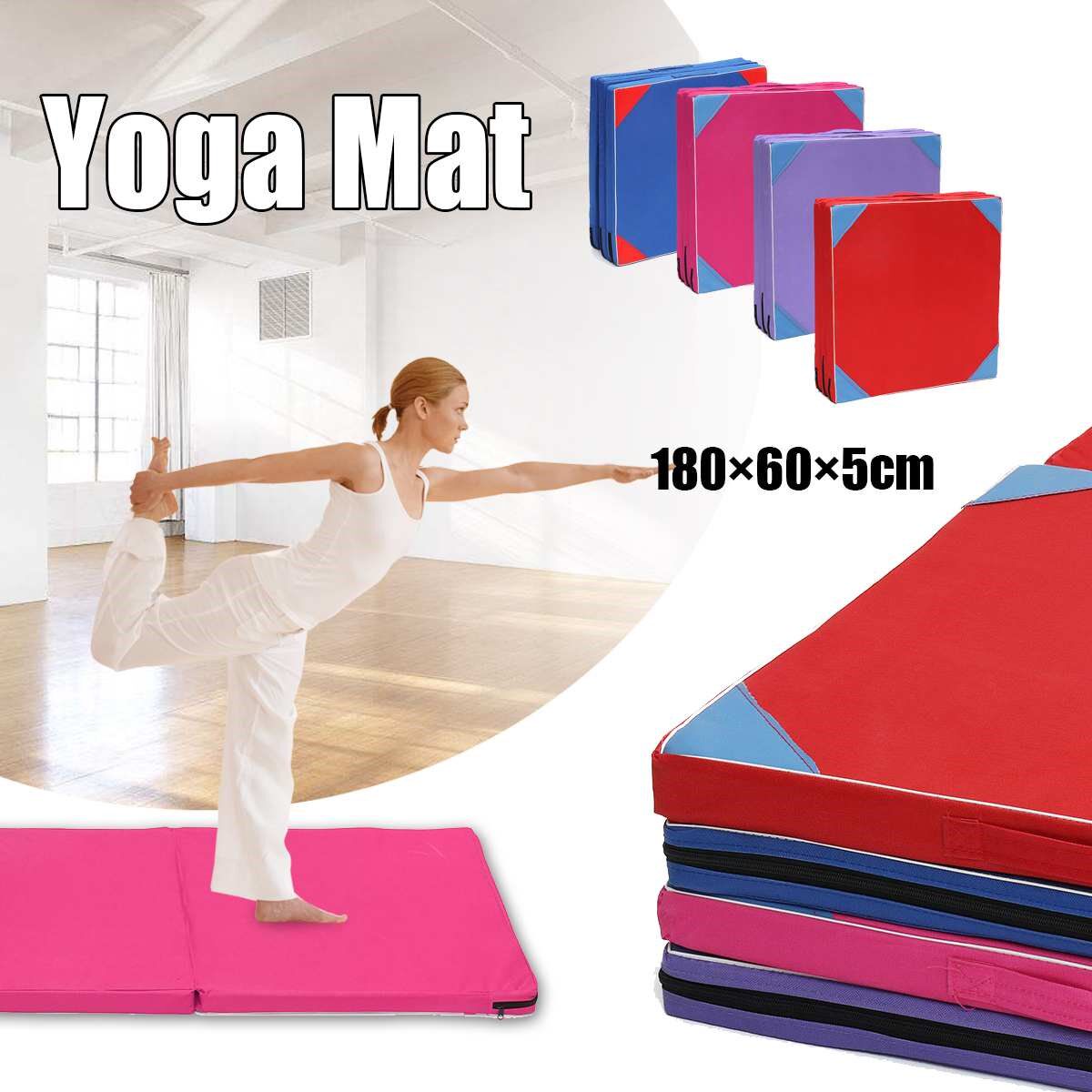 Yoga Mat Non Slip Folding Gym Gymnastics Mat Dance Exercise_虎窝淘