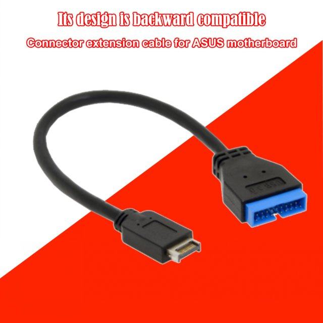 USB.1 Front Panel Header to USB.0 20Pin Extension Cable ba_虎窝淘