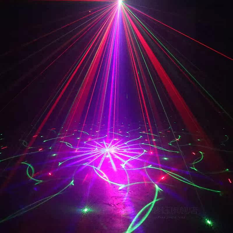 Stage Led Disco Light RGB Laser Projector Sound Party Lights_虎窝淘