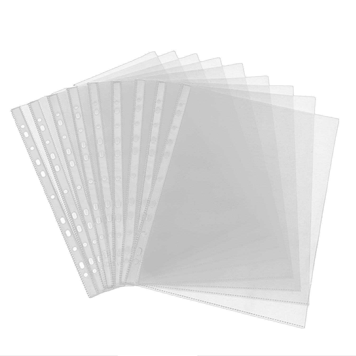 *20PCS A4 Size Multipurpose File 11-Hole Loose Leaf Clear PV_虎窝淘