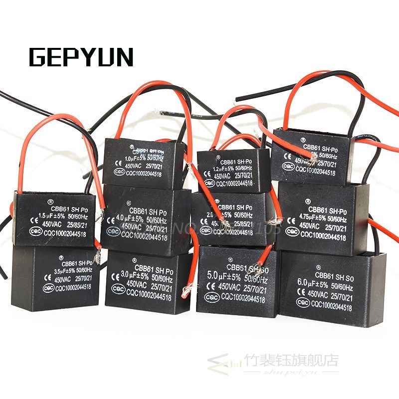 1pcs 450V CBB Motor Run Capacitor CBB61 2UF starting capacit_虎窝淘