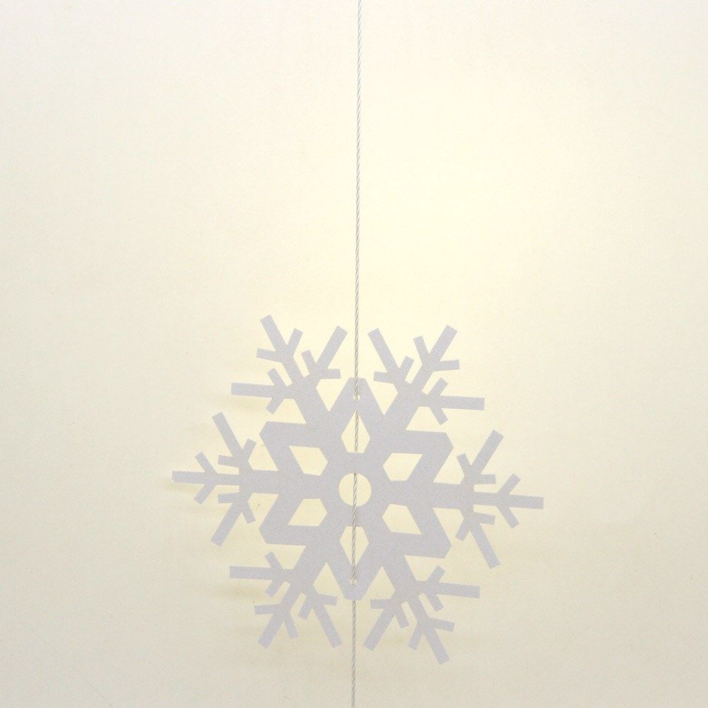 Christmas Flake Snow String 3D Pearl Paper Snowflake Artific_虎窝淘