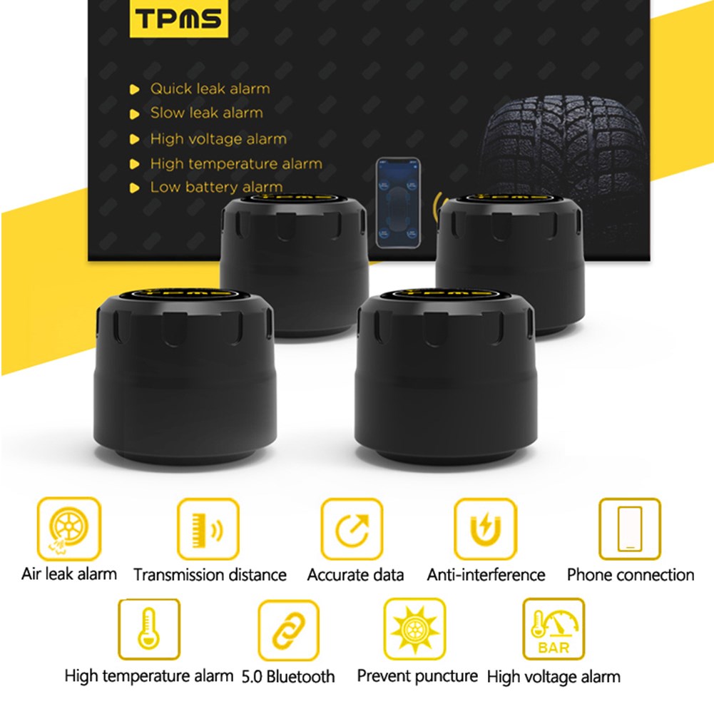C01 Bluetooth 5.0 TPMS Car Tire Pressure Monitor System With_虎窝淘