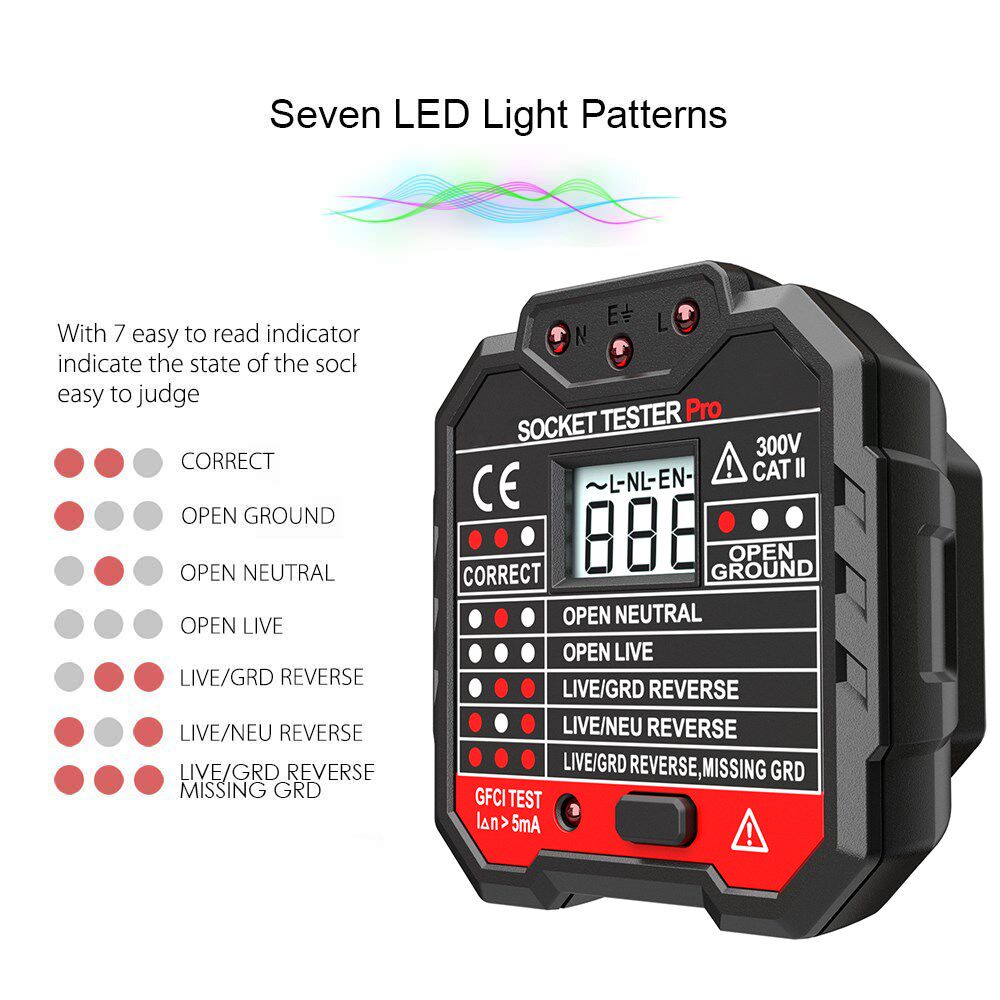 Socket Tester Voltage Tester Socket Detector Ground Zero Lin_虎窝淘