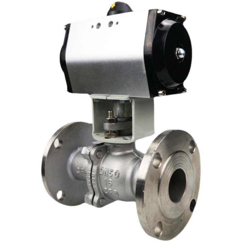 Q641F-16C/P气动不锈/铸钢高温蒸汽法兰球阀气动切断阀DN15-DN300_虎窝淘