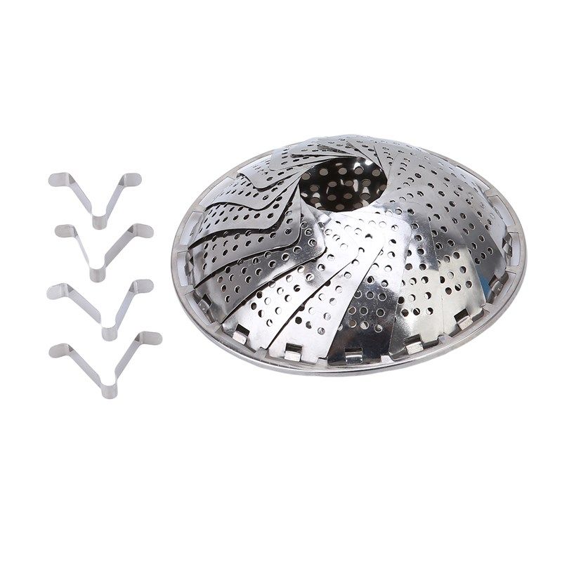 21/26/28cm Stainless Steel Food Steamer Bowl Vegetable Fruit_虎窝淘