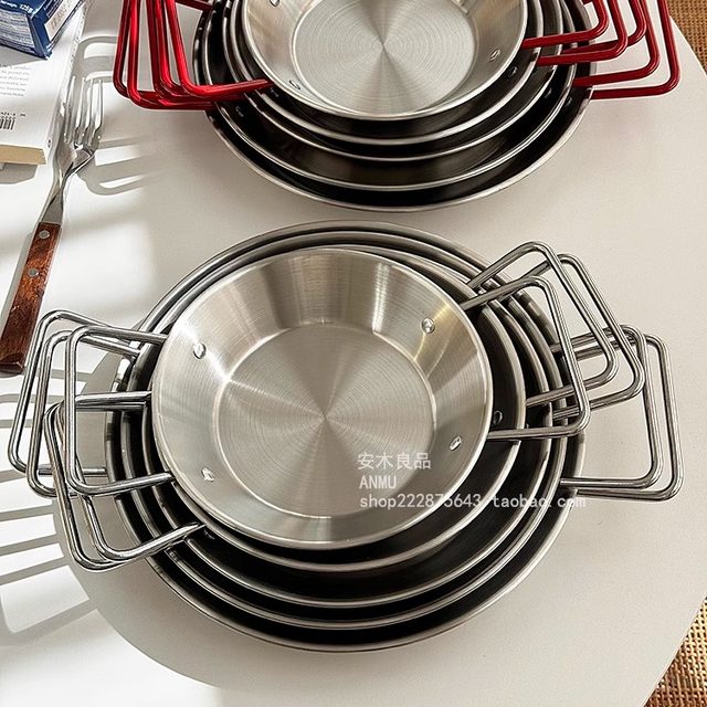 Anmu Liangpin Korean ins style double-eared stainless steel thickened ...