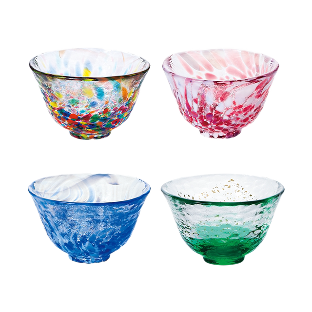 aderia Ishizuka Glass Tsugu Glass Glass Sake Glass Japanese Four ...