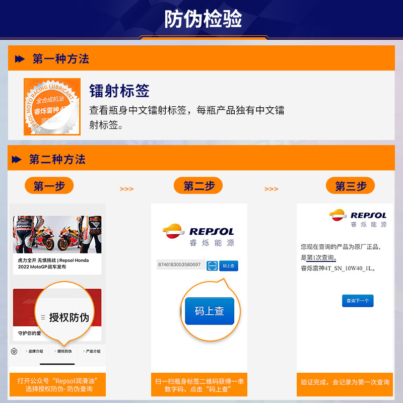 repsol睿烁威爽雷神10W-40摩托车机油赛道级RACING全合成SN 1升_虎窝淘