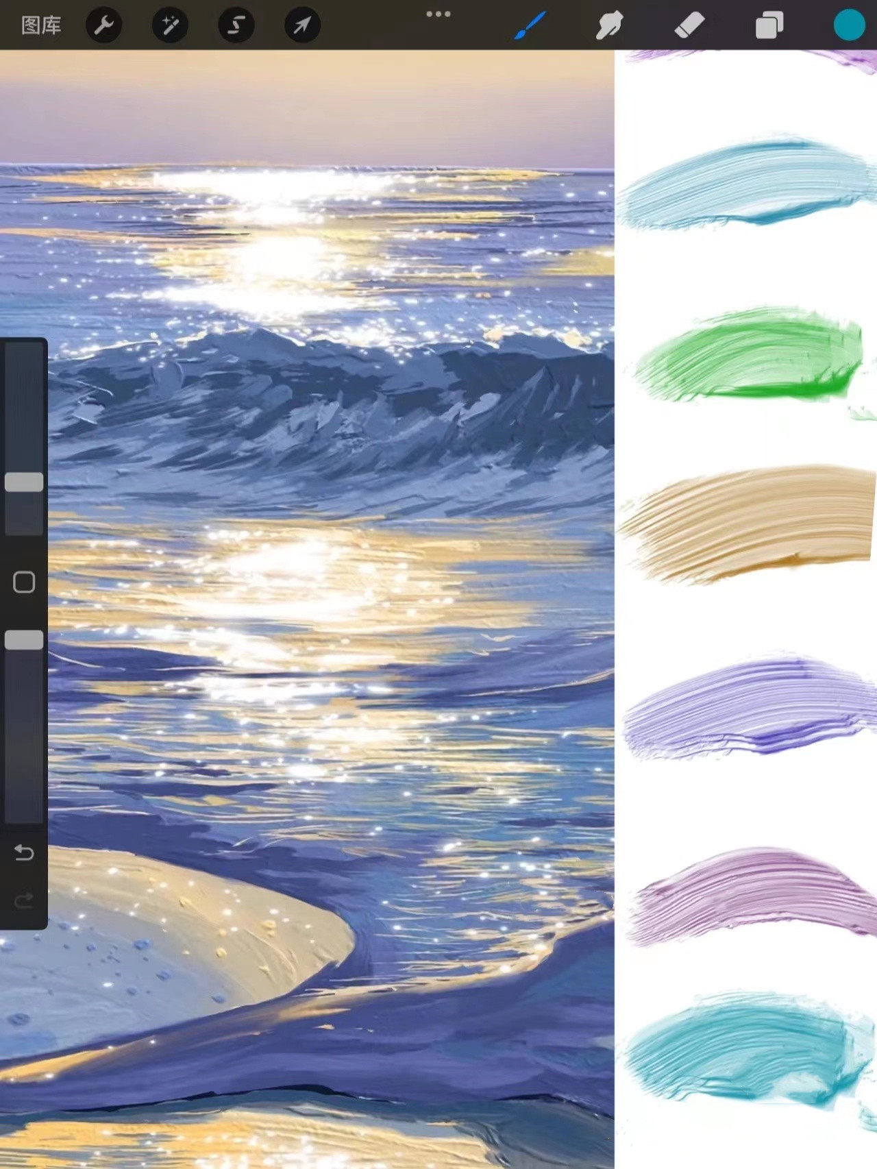 procreate笔刷蜡笔油画棒涂鸦ps笔刷厚涂插画iPad手绘设计素材_虎窝淘