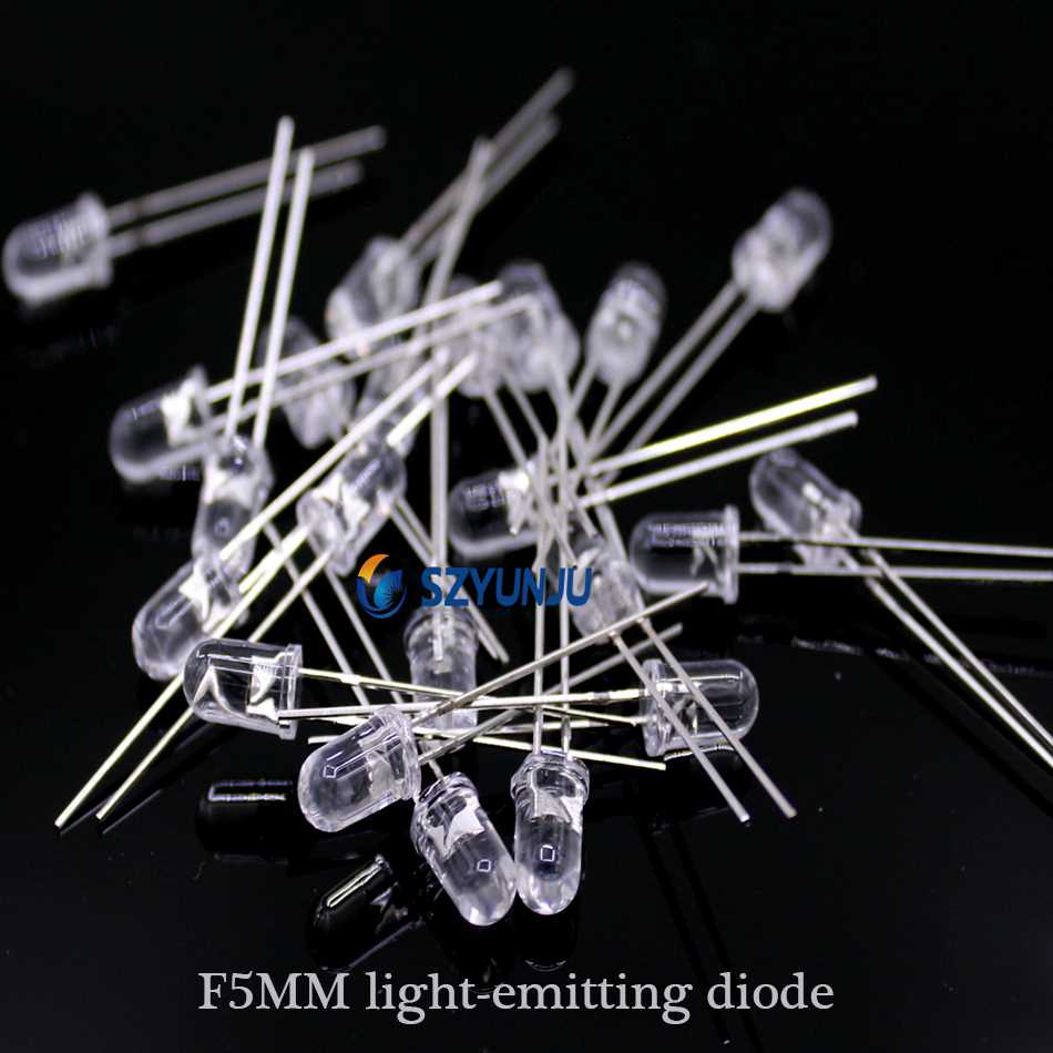 100PCS UV LED Diode DIP 3mm 5mm Diodes Clear UV 395nm LED U_虎窝淘