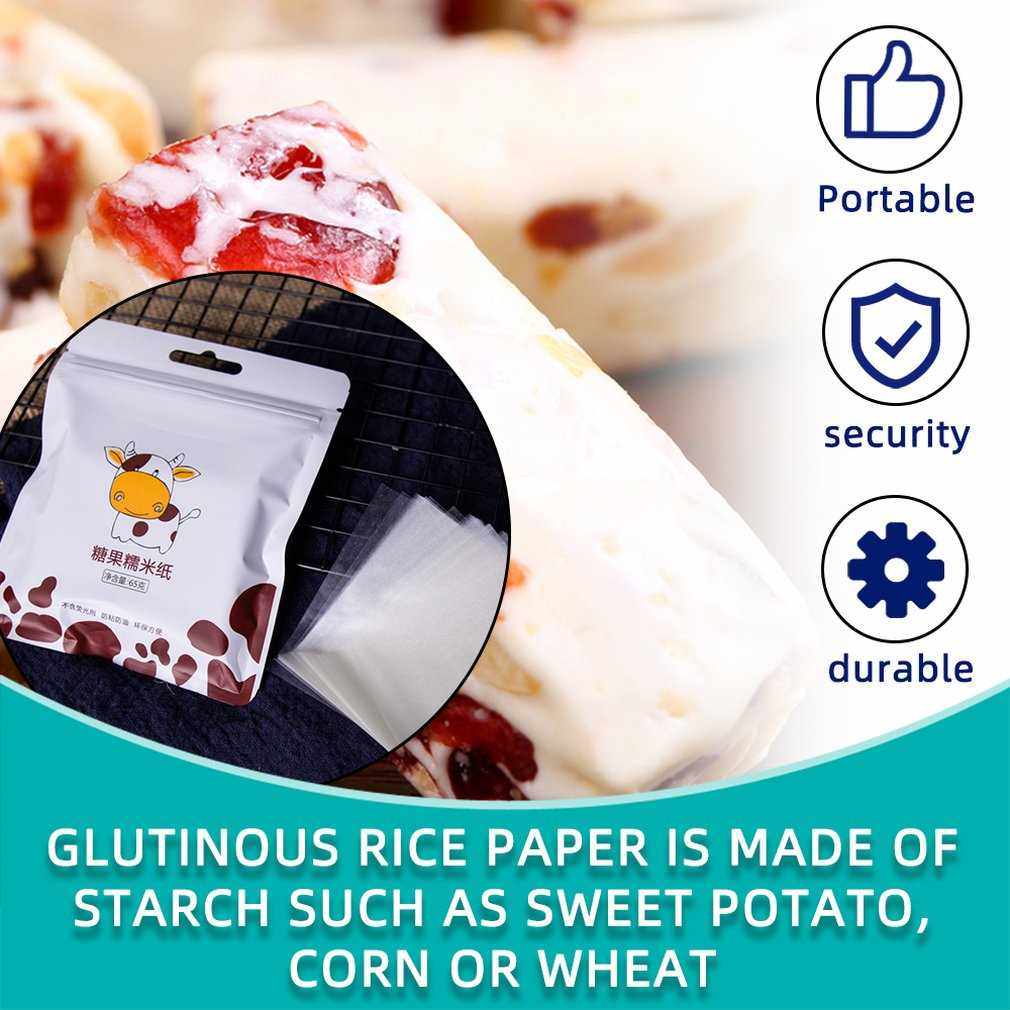 500 Sheets Nougat Wrapping Paper Edible Glutinous Rice_虎窝淘
